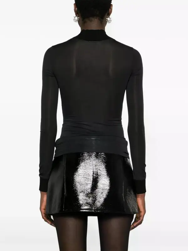 COURREGES Re-edition Second Skin Logo T-shirt - Black