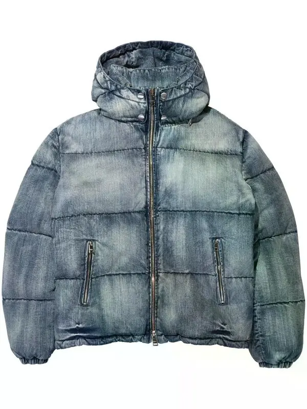 PURPLE BRAND Denim Padded Hooded Jacket