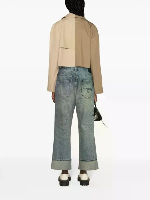 MAISON MARGIELA Colour-block Cropped Jacket