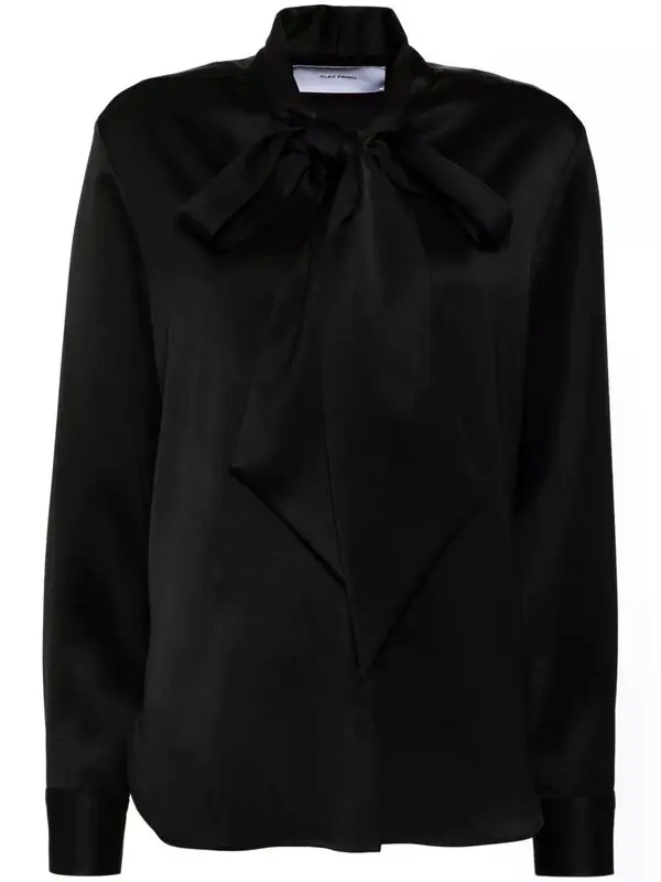 Alex Perry Tie Detail Shirt - Black