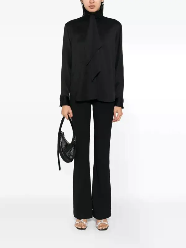 Alex Perry Tie Detail Shirt - Black