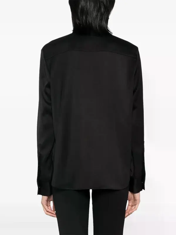 Alex Perry Tie Detail Shirt - Black