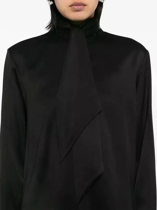 Alex Perry Tie Detail Shirt - Black