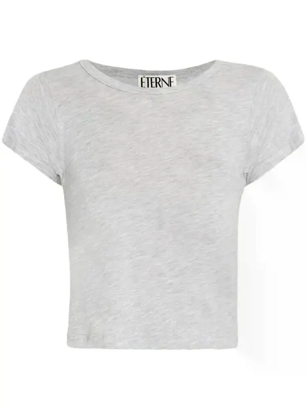 Eterne Crew-neck Cropped T-shirt - Grey