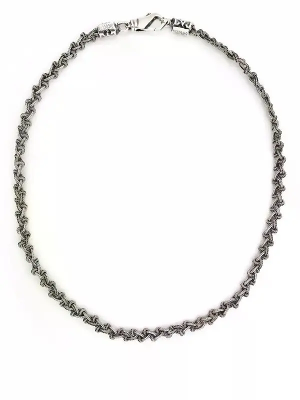 Emanuele Bicocchi Braided Knot Necklace - Silver