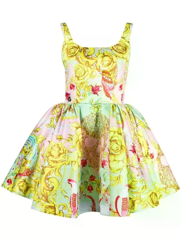 Philipp Plein Baroque Pattern-print Mini Dress