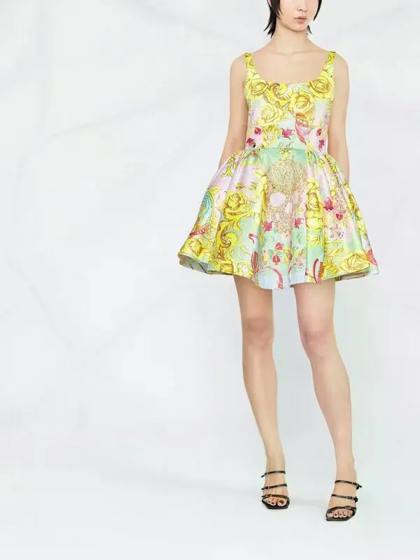 Philipp Plein Baroque Pattern-print Mini Dress