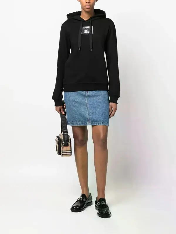 Burberry Logo-patch Pullover Hoodie