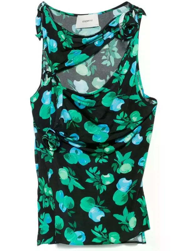 Coperni Floral Asymmetric Top