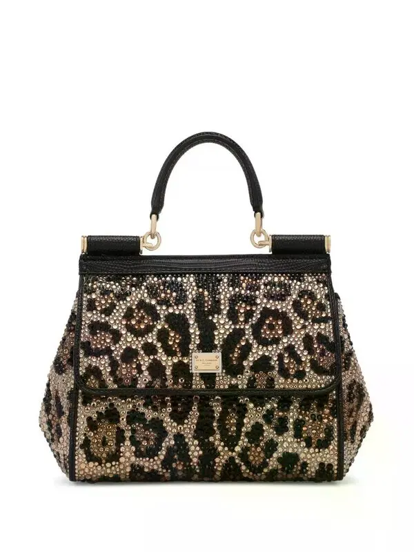 Dolce & Gabbana Medium Sicily Crystal-embellished Tote Bag