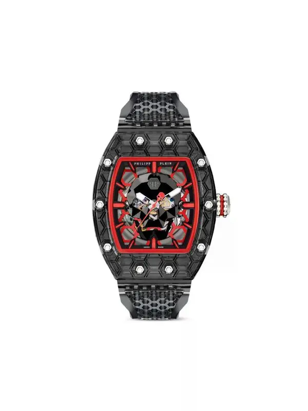 Philipp Plein Crypto King Red Crystal Ghost Watch - Grey