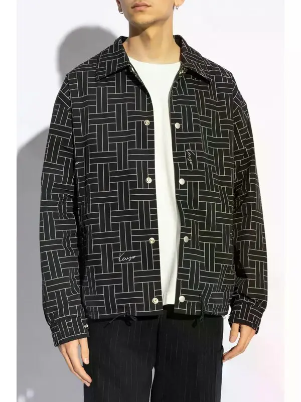 Kenzo Weave-print Windbreaker Jacket