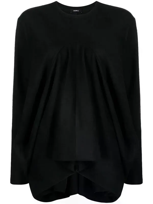 Goen.j Structured Draped Jersey Top