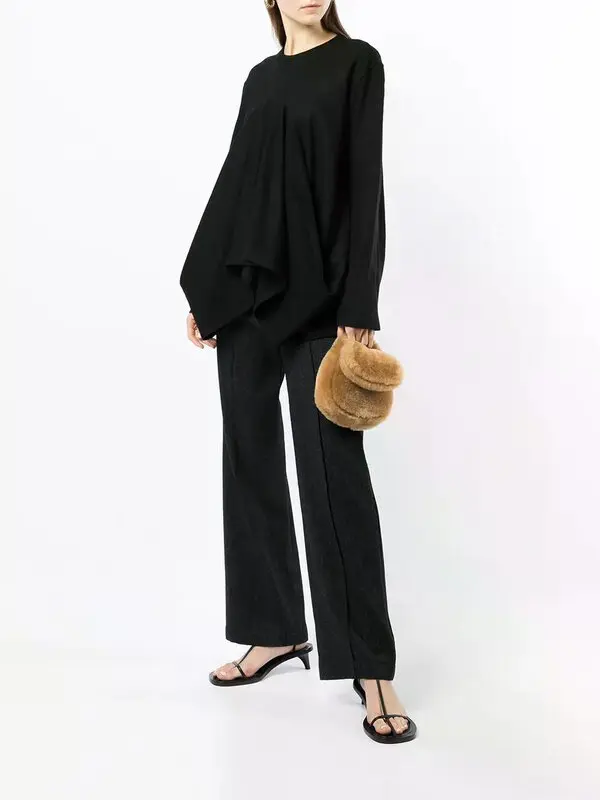 Goen.j Structured Draped Jersey Top