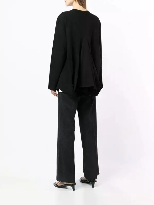 Goen.j Structured Draped Jersey Top