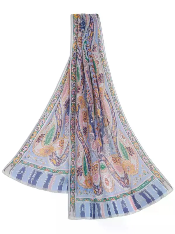 Etro Silk Scarf - Blue