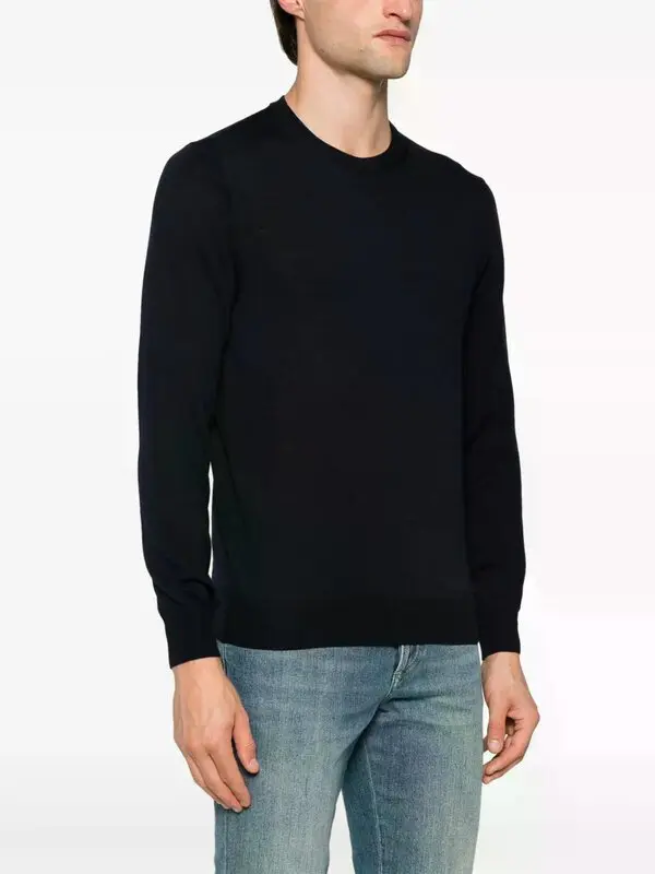 Canali Crew-neck Merino Wool Jumper