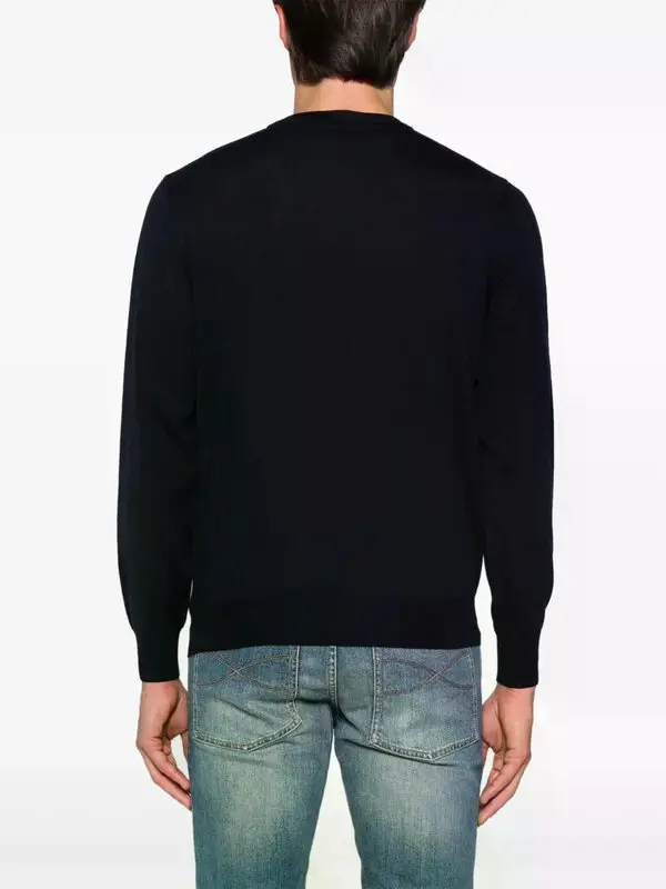 Canali Crew-neck Merino Wool Jumper