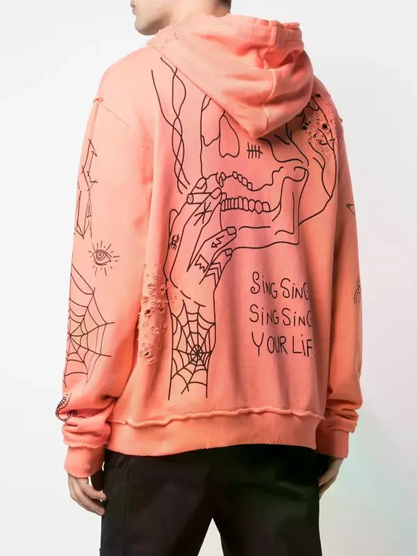 HACULLA. Sing Distressed Graphic Hoody
