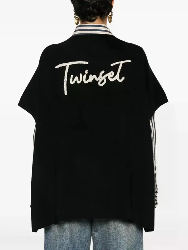 TWINSET Logo-embroidered Poncho