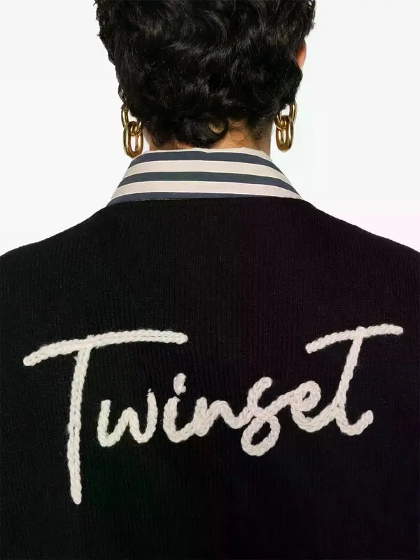 TWINSET Logo-embroidered Poncho
