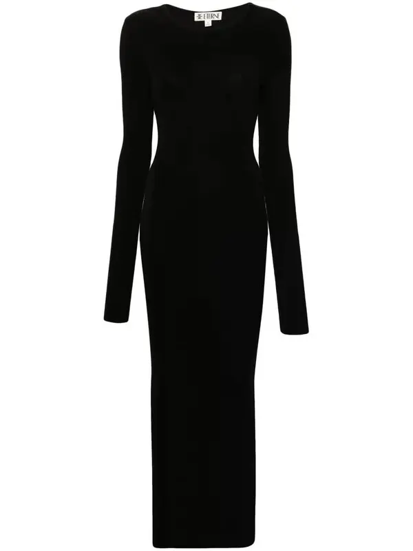 Eterne Ribbed Long-sleeve Dress
