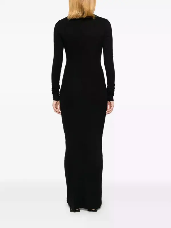 Eterne Ribbed Long-sleeve Dress