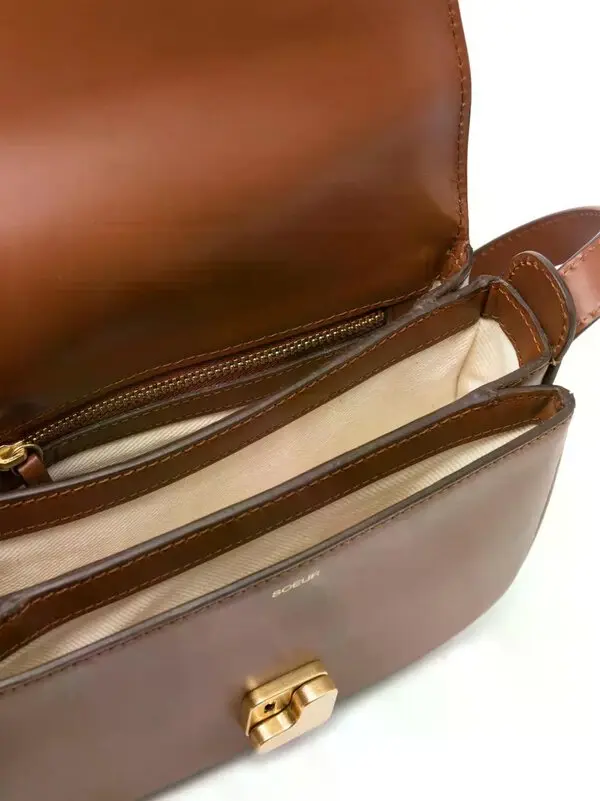 Soeur Bellissima Leather Crossbody Bag - Brown