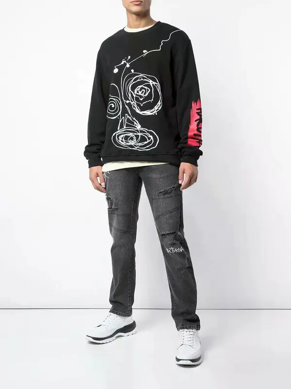 HACULLA. Drippy Crew Neck Sweatshirt