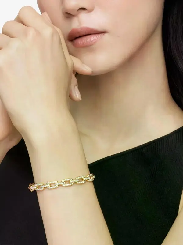 David Yurman 18kt Yellow Stax Diamond Bracelet