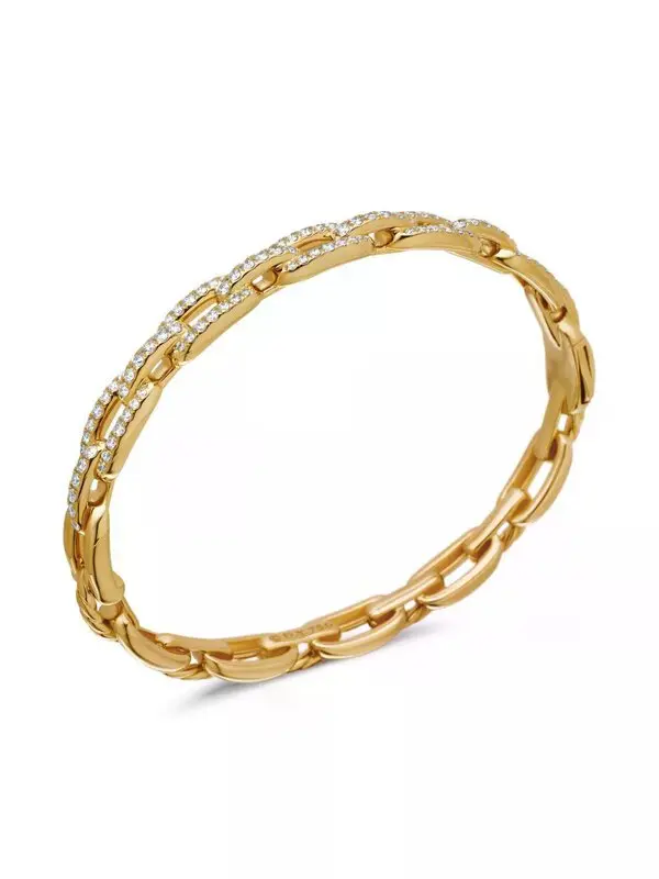 David Yurman 18kt Yellow Stax Diamond Bracelet