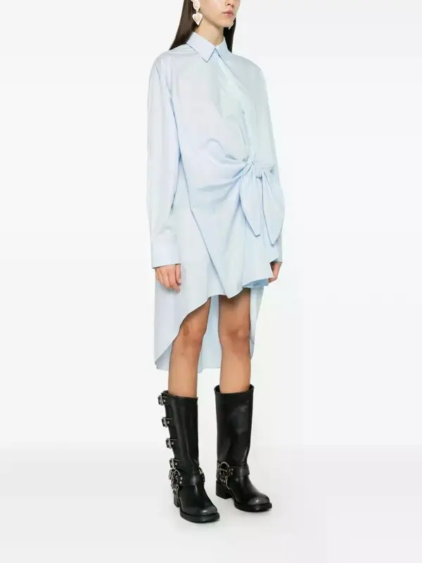 Viktor & Rolf Knotted Mini Shirt Dress - Blue