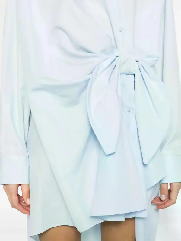 Viktor & Rolf Knotted Mini Shirt Dress - Blue