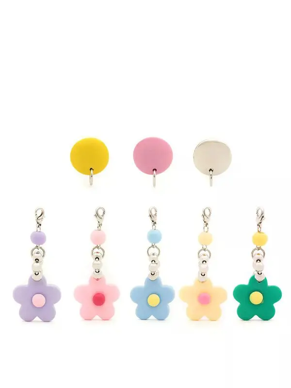 AMIR SLAMA Flower Drop Chain Earring Set
