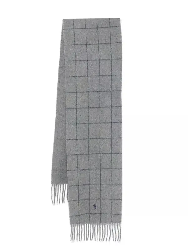 Polo Ralph Lauren Checked Scarf - Grey