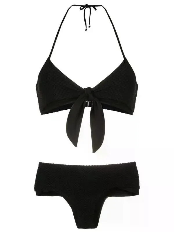 AMIR SLAMA Bow-embellished Bikini - Black