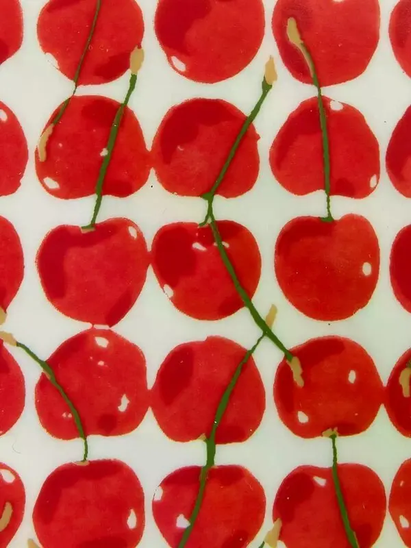 La DoubleJ Cherries Avorio-print Trinket Tray