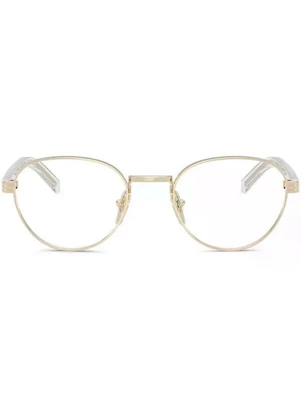 Prada Round Frame Glasses - Gold