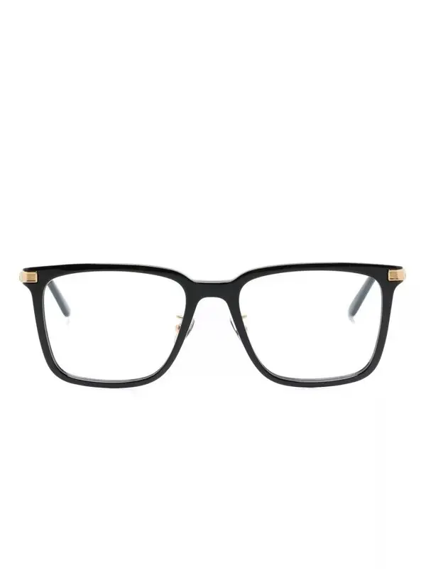 Cartier Logo-engraved Square-frame Glasses - Black