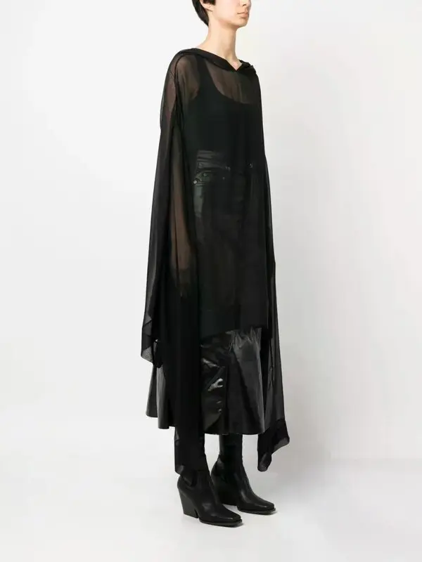 Rick Owens Flyproof Silk Tunic - Black
