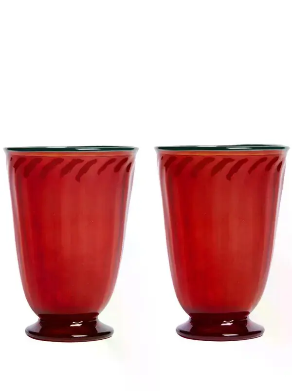La DoubleJ Rainbow Murano Glasses - Red