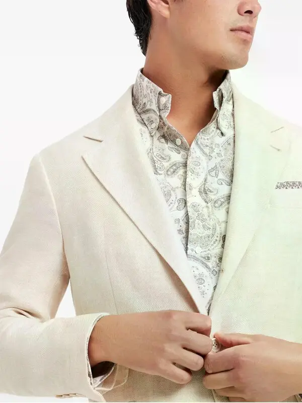 Brunello Cucinelli Single-breasted Twill Blazer