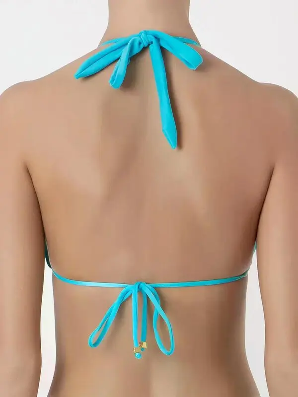 AMIR SLAMA Triangle Bikini Top With Lace-up Back