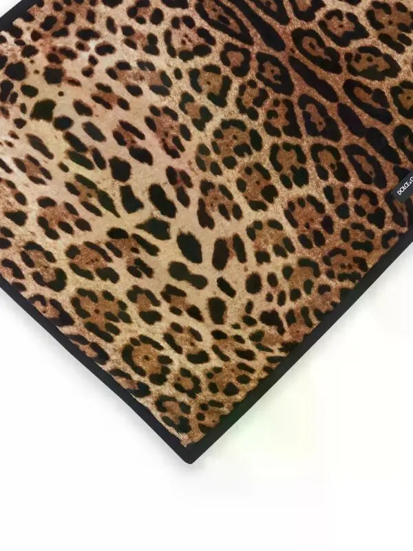 Dolce & Gabbana Leopard-print Terry Cotton Bath Mat