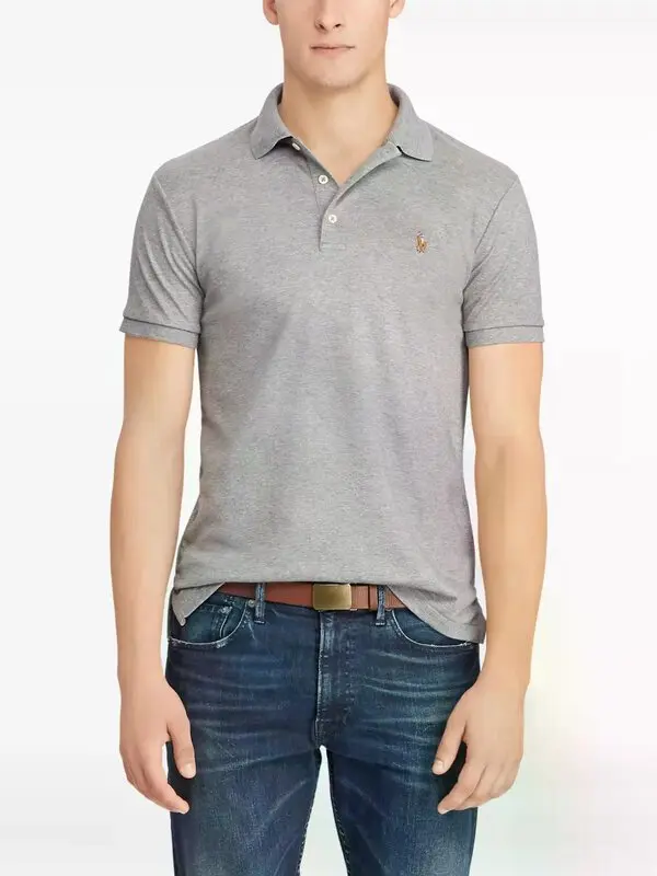 Polo Ralph Lauren Embroidered Logo Polo Shirt - Grey