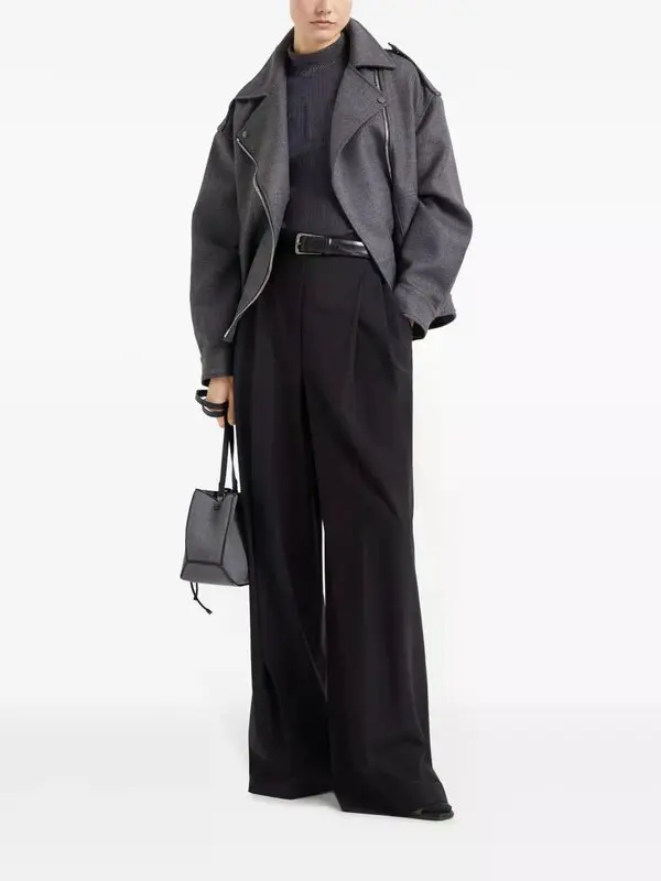 Brunello Cucinelli High-neck Ribbed T-shirt - Black
