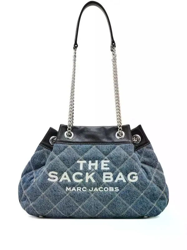 Marc Jacobs The Quilted Denim Chain Sack Bag - Blue