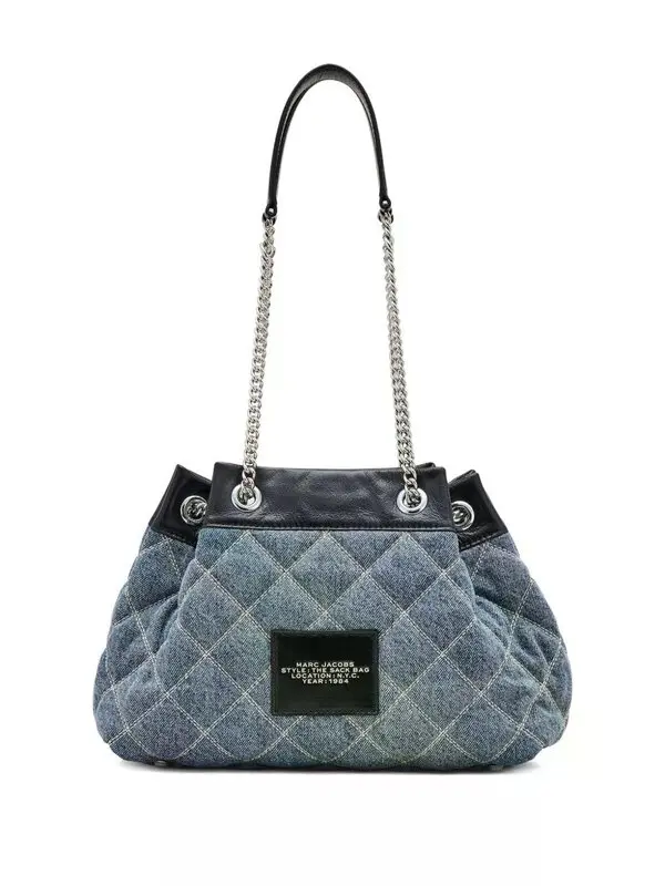 Marc Jacobs The Quilted Denim Chain Sack Bag - Blue