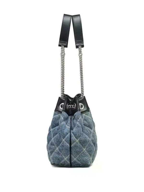 Marc Jacobs The Quilted Denim Chain Sack Bag - Blue