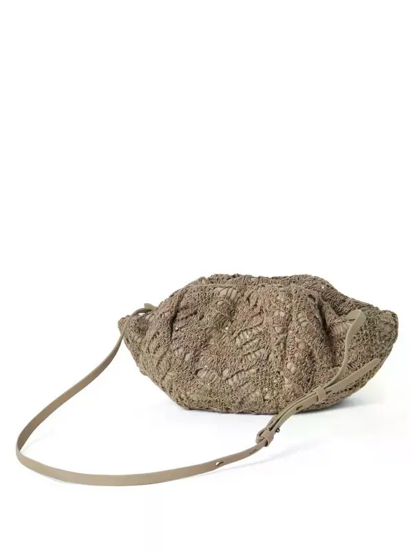 Brunello Cucinelli Crochet-panel Cross Body Bag